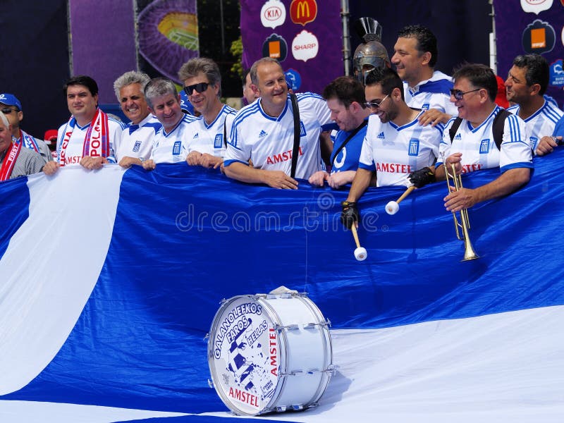 Greek Supporters editorial photography. Image of culture - 25185052