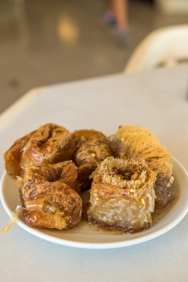 Greek sweets stock photo. Image of baked, bakery, cafe - 147706358