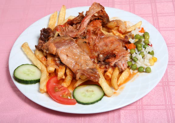 Greek Taverna Rabbit Stifado Stock Image - Image of rabbit, potato: 5999963