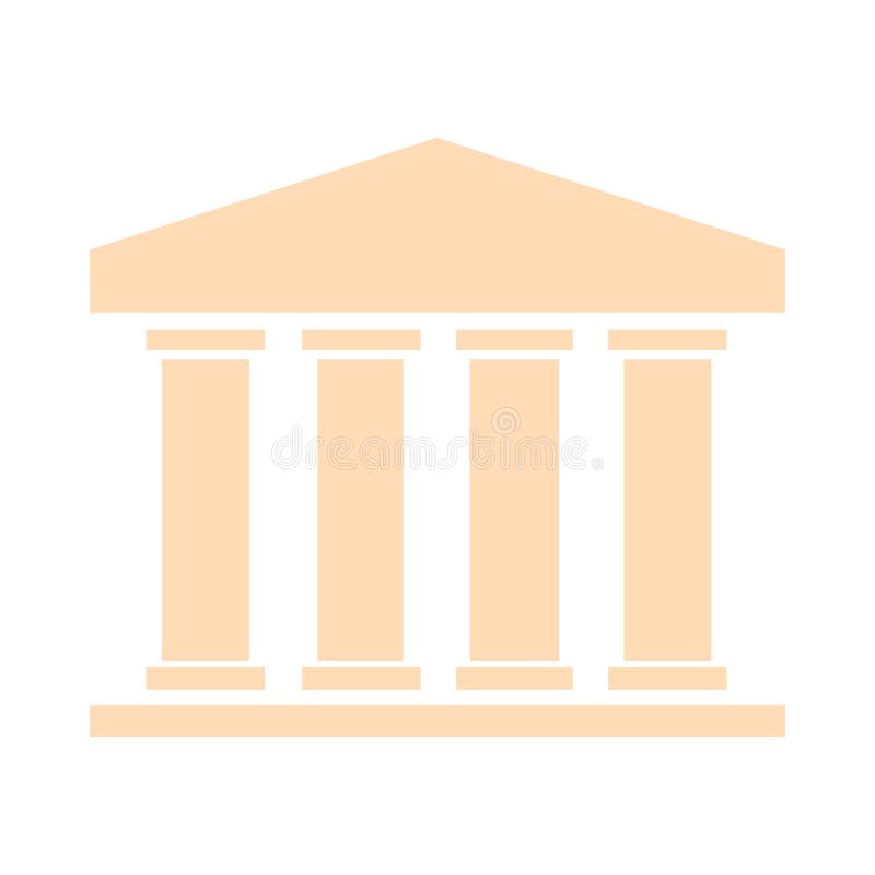 Greek Temple Icon stock vector. Illustration of institution - 308348925