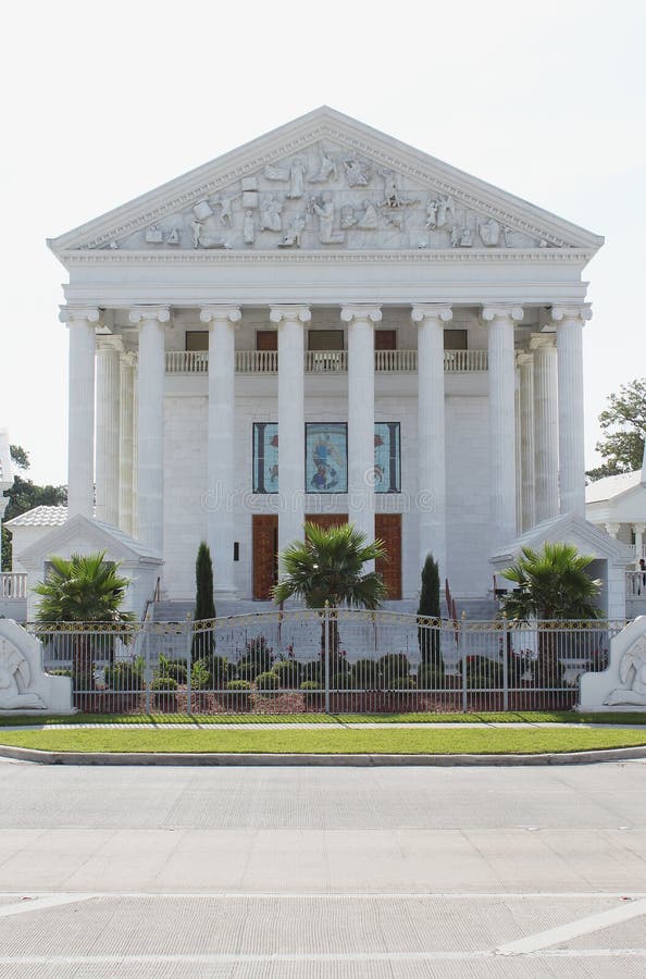 Greek Temple Made of White Stone Editorial Photo - Image of plaza ...