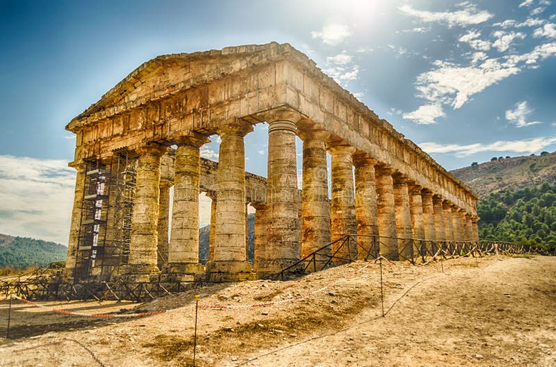 Greek Temple of Segesta stock photo. Image of historical - 46581974