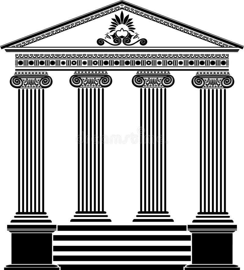 Set of Traditional Architectural Elements Stencil Stock Vector ...