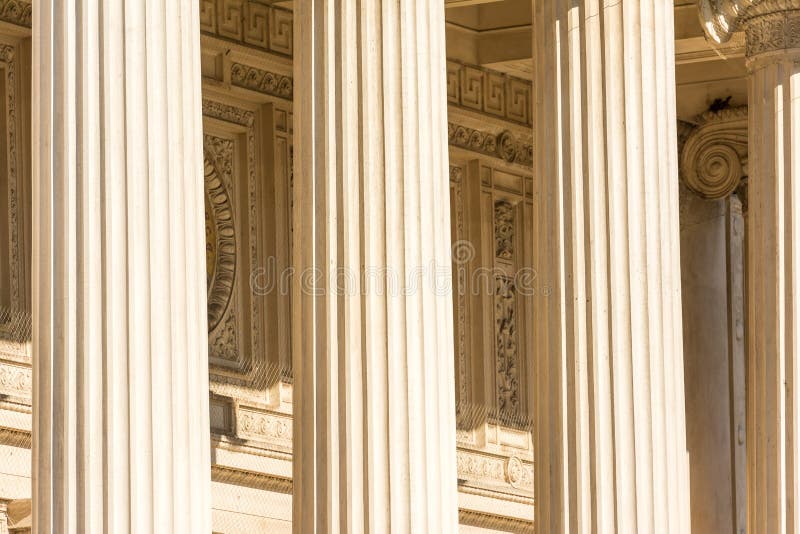 Greek Temple Corinthian Columns Stock Photo - Image of stability ...