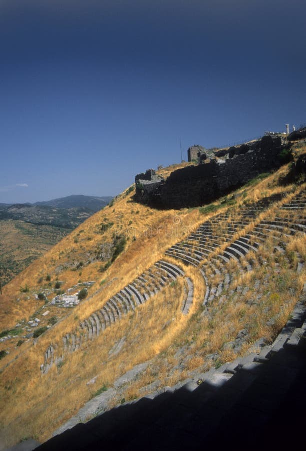 Greek Theatre Built Steep Mountain Slope Stock Photos - Free & Royalty ...
