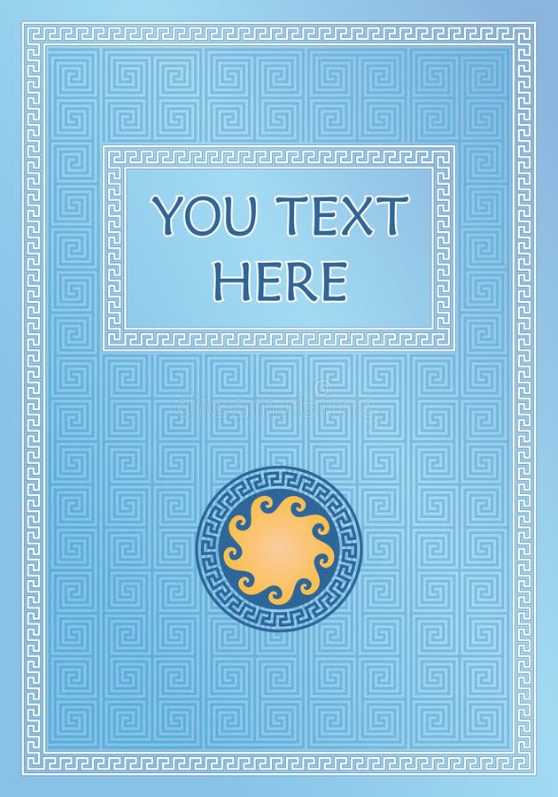 Greek title page stock vector. Illustration of empty, document - 9647954