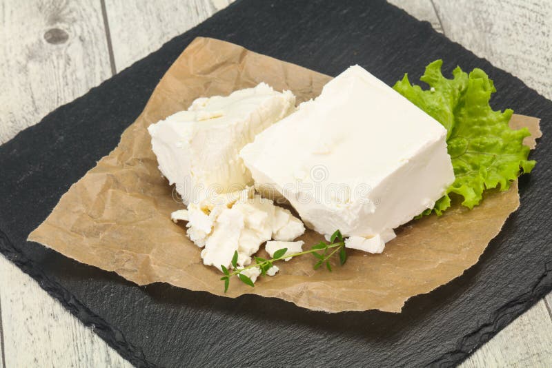 Greek Traditional Feta Soft Cheese Stock Image - Image of closeup ...