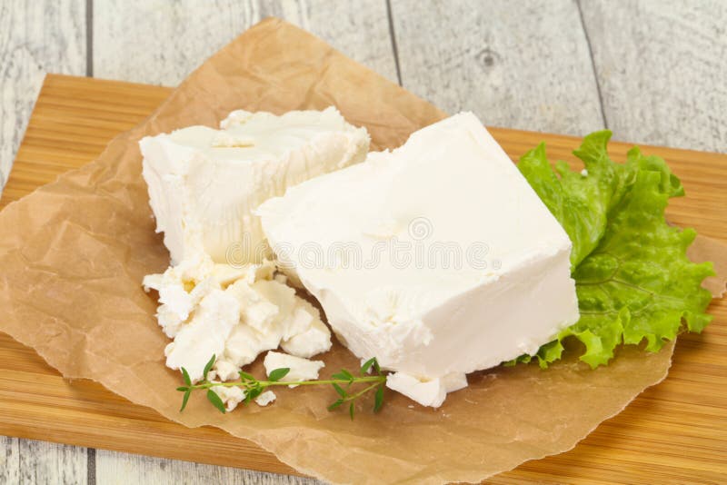 Greek Traditional Feta Soft Cheese Stock Photo - Image of white ...