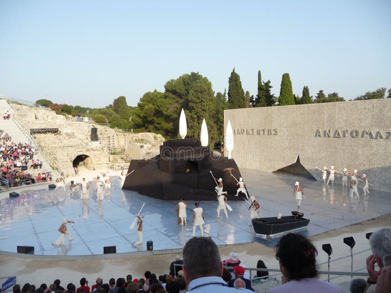 Greek Tragedies-Philoctetes Editorial Image - Image of crowd, sicily ...