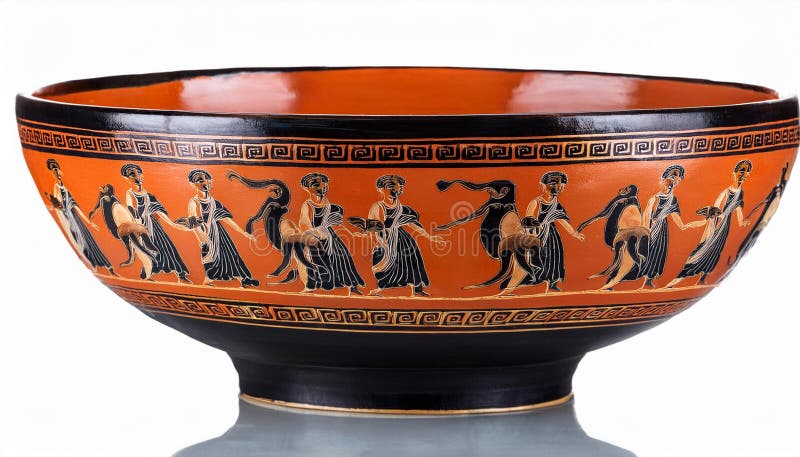 Greek Vase with Mythological Scenes, AI Generated Stock Illustration ...