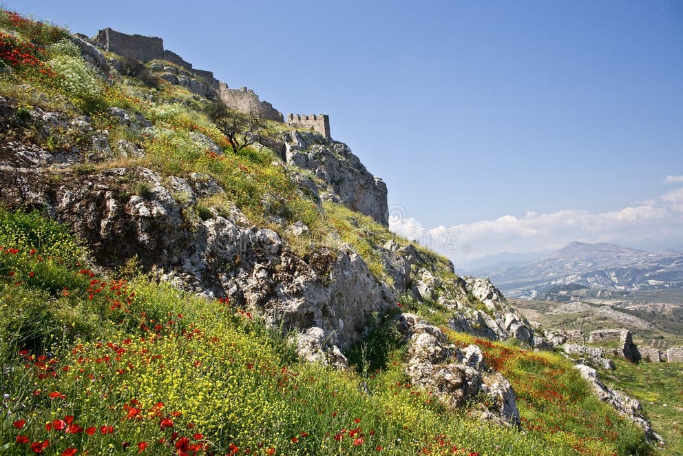 Greek View, Acrocorinth stock image. Image of countryside - 11103315