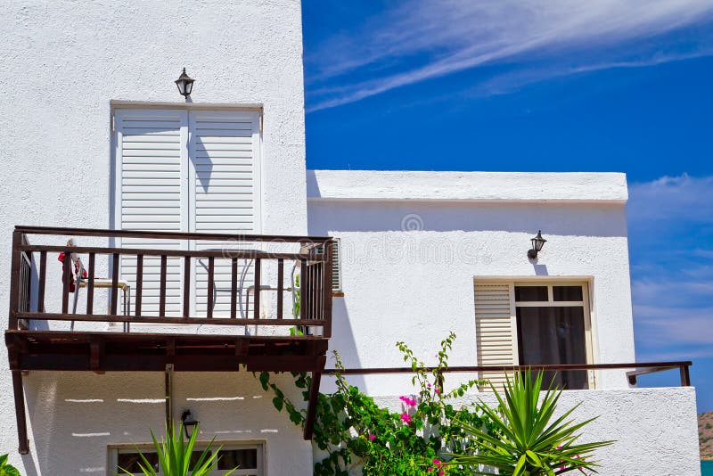 Greek White Buildings on Crete Stock Image - Image of mirabello, nature ...