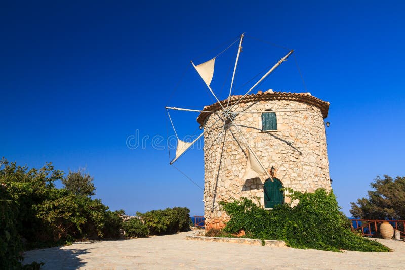 Greek windmill stock image. Image of white, mediterranean - 36975871