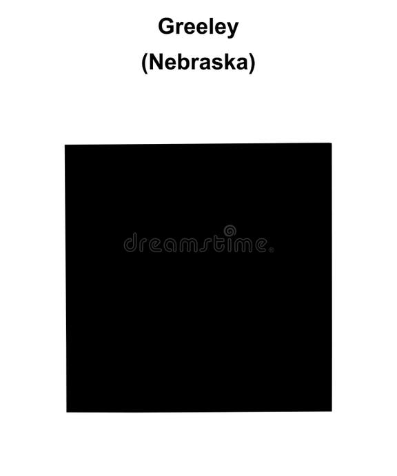 Greeley outline map stock vector. Illustration of border - 361725729