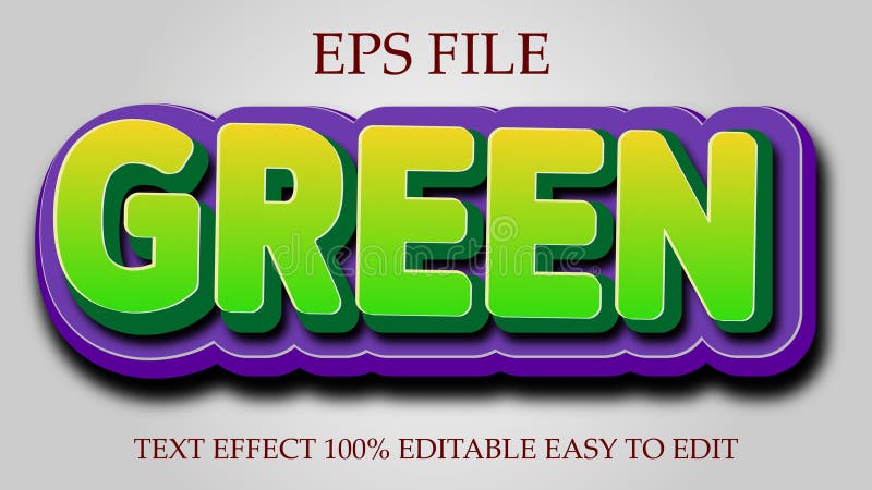 Green Text Effect Jpeg File Digital Download Stock Illustration ...