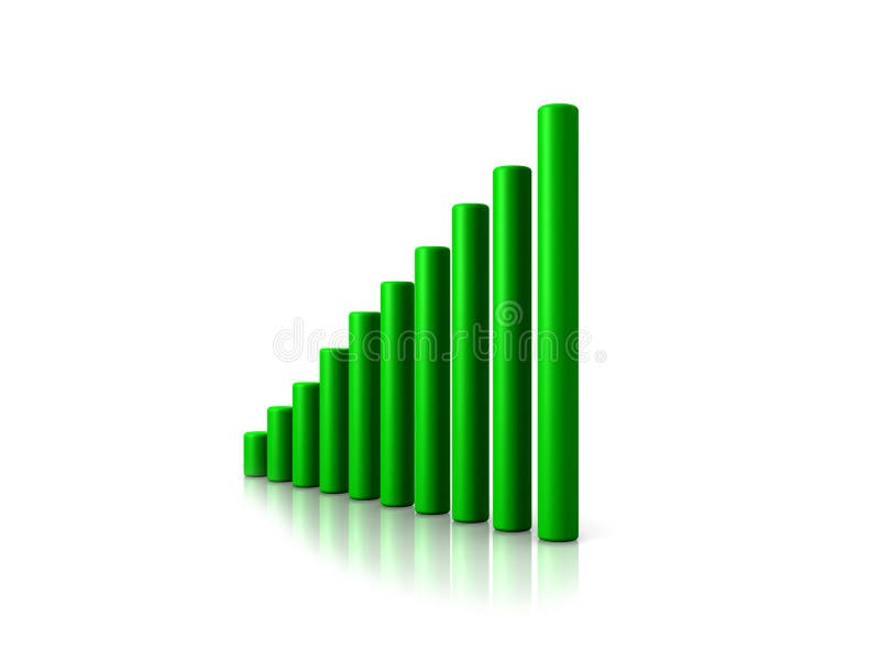 Green 3d chart stock illustration. Illustration of group - 5437293