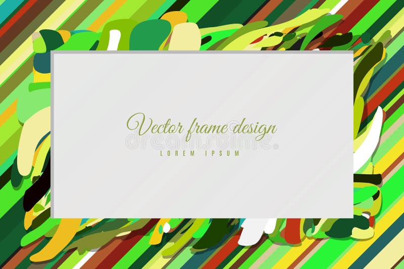 Green Abstract Art Wave Background Frame. Element Backdrop Stock ...