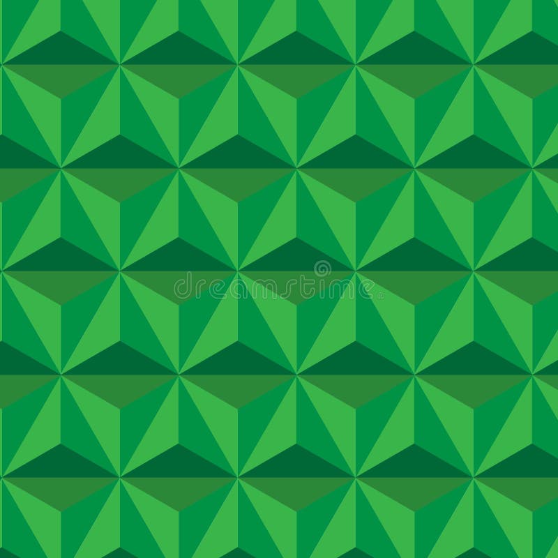 Green Abstract Background. 3D Vector Triangle Pattern Geometry ...
