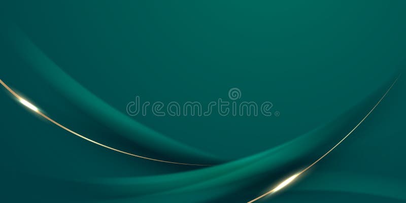 Green Abstract Background Design with Elegant Golden Elements Vector ...