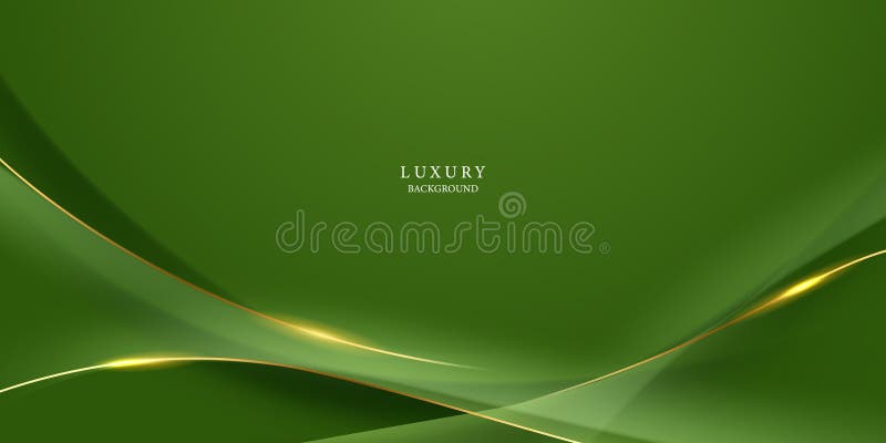 Green Abstract Background Design with Elegant Golden Elements Vector ...
