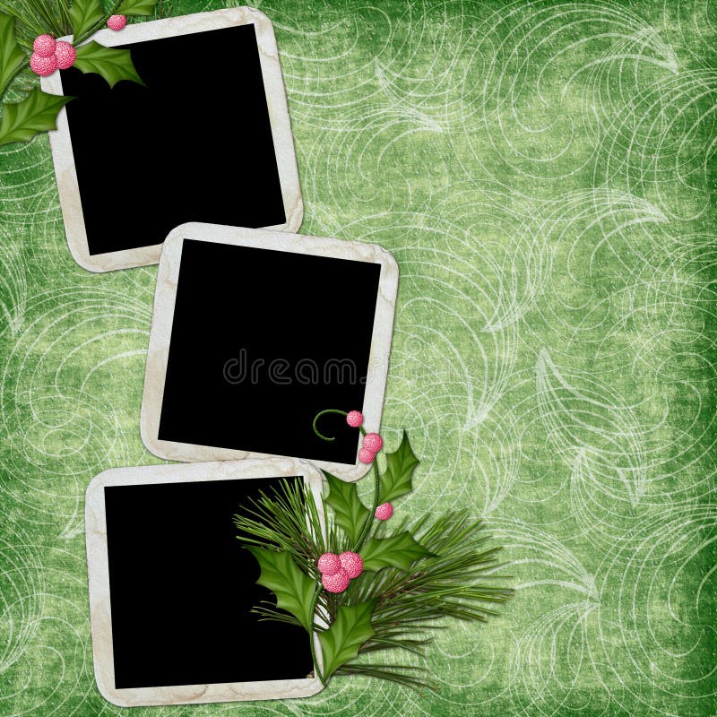 Green Abstract Background with Frames Stock Illustration - Illustration ...