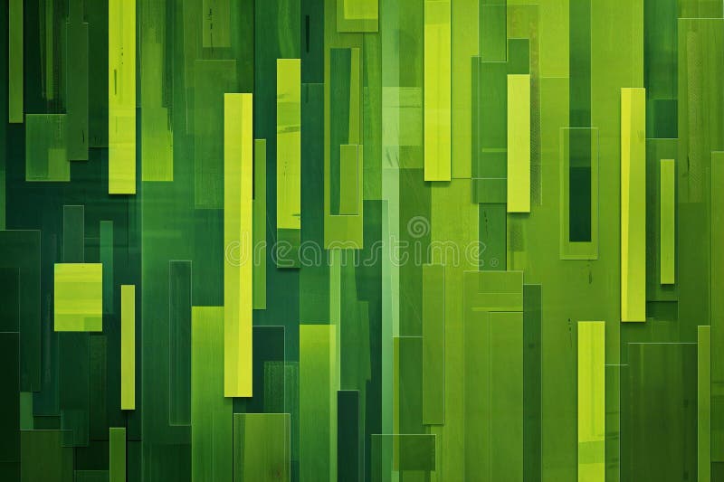 Green Abstract Background with Lines and Rectangles Stock Illustration ...