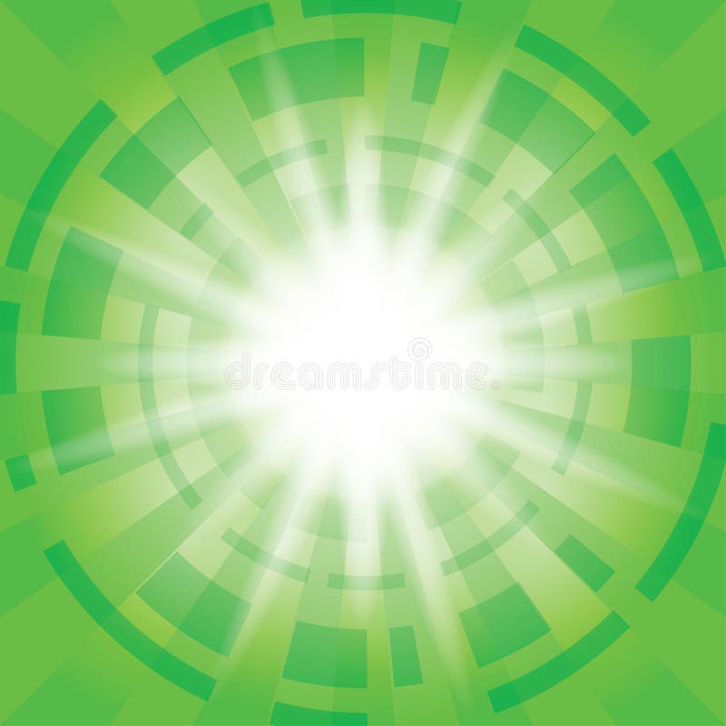 Green Abstract Vector Background with Radial Abstractions Stock Vector ...