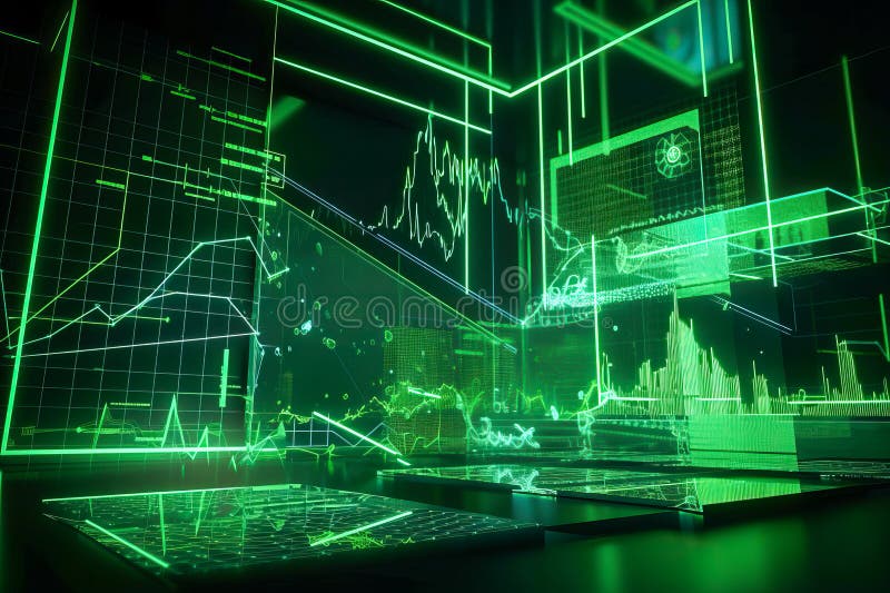 Green Abstract Background, Screens, Monitors, Displays, Interfaces ...