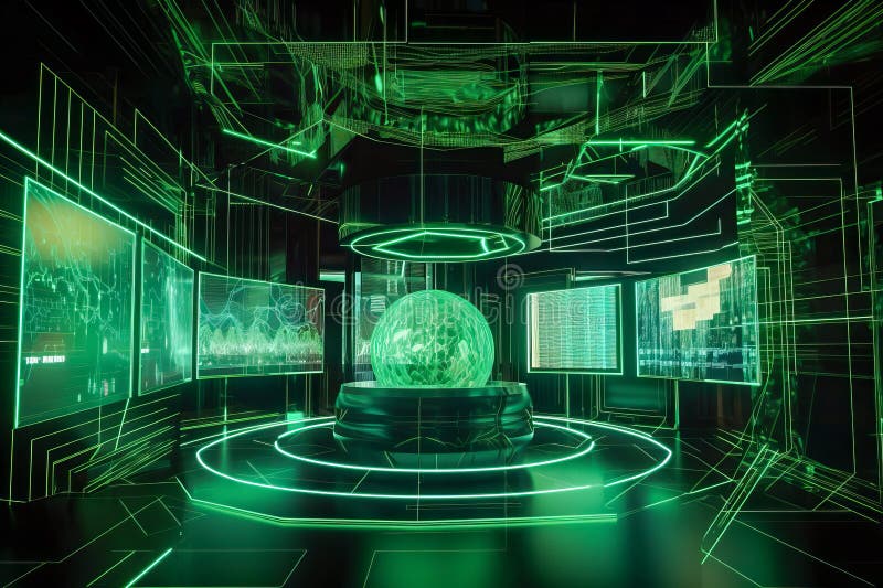 Green Abstract Background, Screens, Monitors, Displays, Interfaces ...