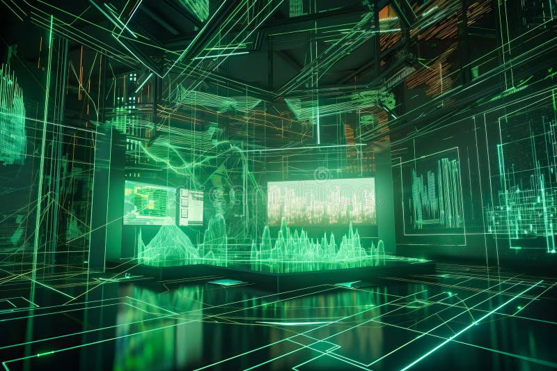 Green Abstract Background, Screens, Monitors, Displays, Interfaces ...