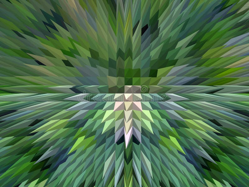 Green Abstract Background with Sharp Thorns Stock Illustration ...