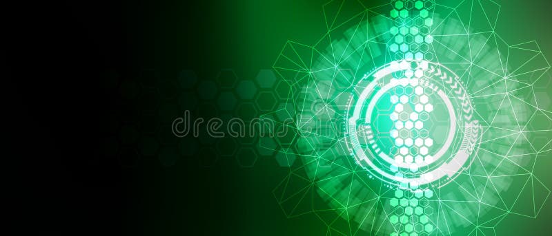 Green Abstract Background Tech Sci Fi Innovation Pattern Design Stock ...