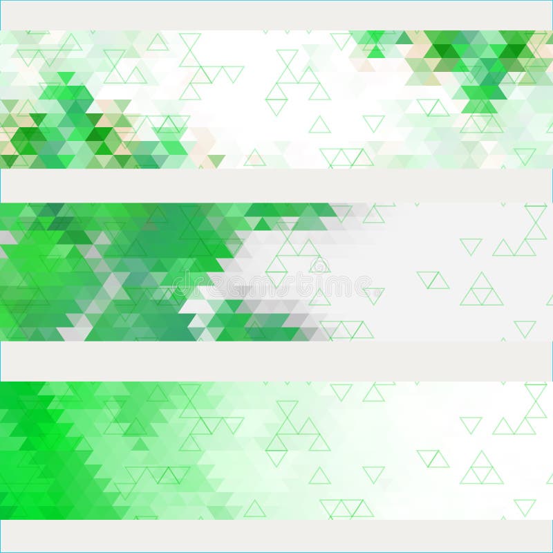 Green Abstract Banner Triangle Background Header Nature Polygons Lime ...