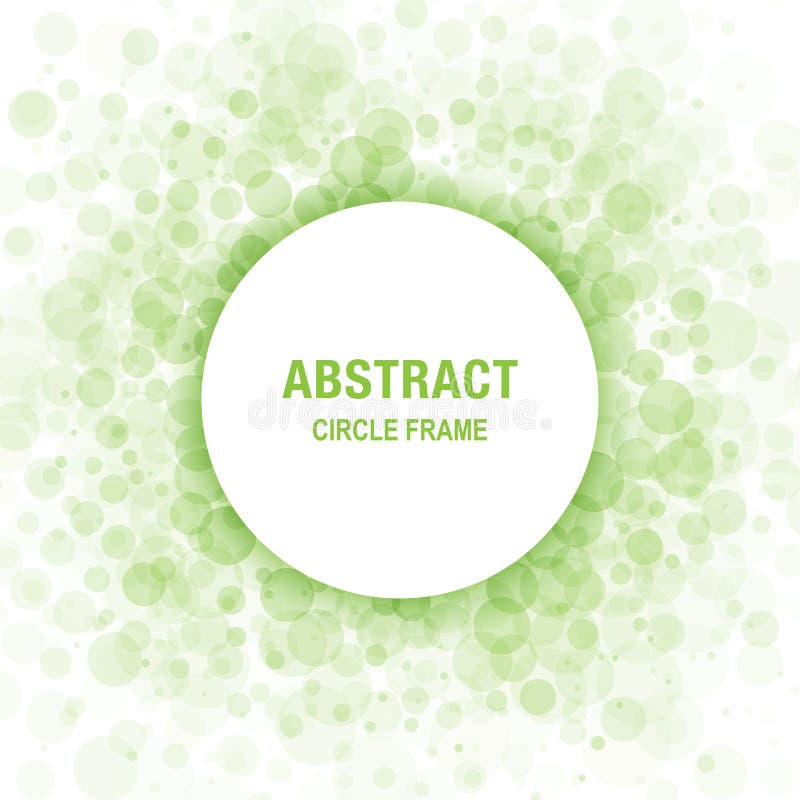 Green Abstract Circle Frame Design Element Stock Vector - Illustration ...