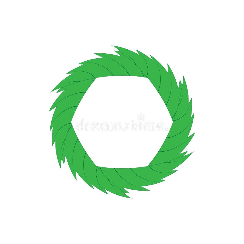 Green Abstract Circle Icon, Cartoon Style Stock Vector - Illustration ...