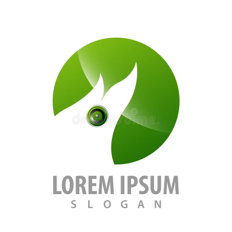 Green Abstract Circular Technology Concept Design. Symbol Graphic ...