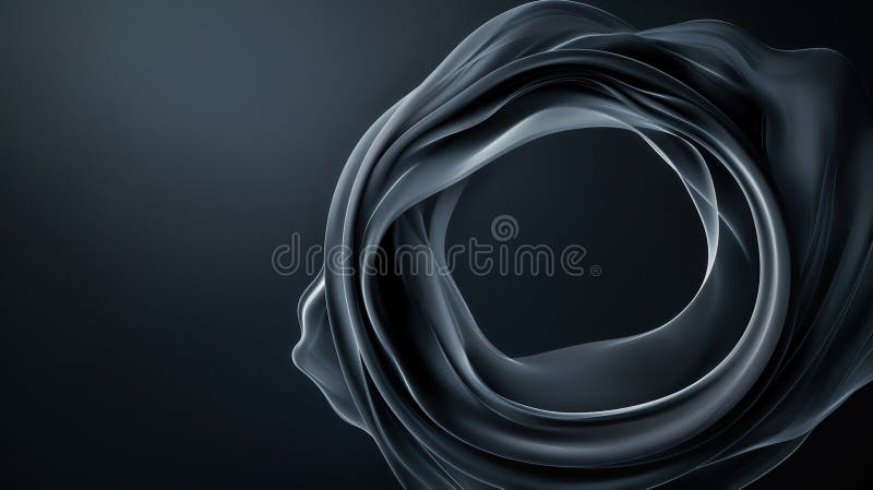 Green Abstract Circular Wave Pattern by AI Stock Photo - Image of ...