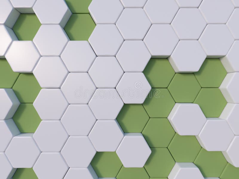 Green Abstract 3d Hexagon Background Bee Hive Stock Illustration ...