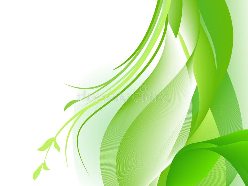 Green Abstract Design with Plants Stock Vector - Illustration of copy ...