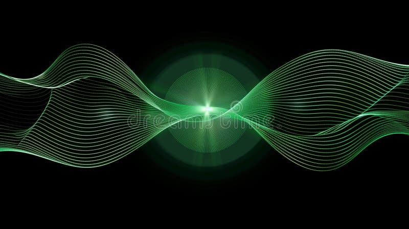 Green Abstract Digital Dot Technology Background Stock Illustration ...