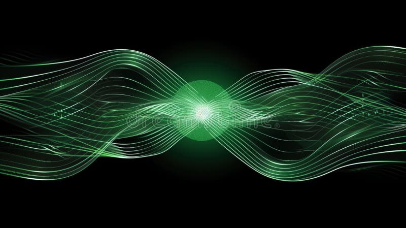 Green Abstract Digital Dot Technology Background Stock Illustration ...