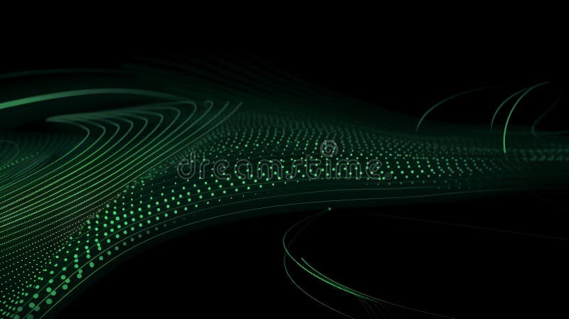 Green Abstract Digital Dot Technology Background Stock Illustration ...