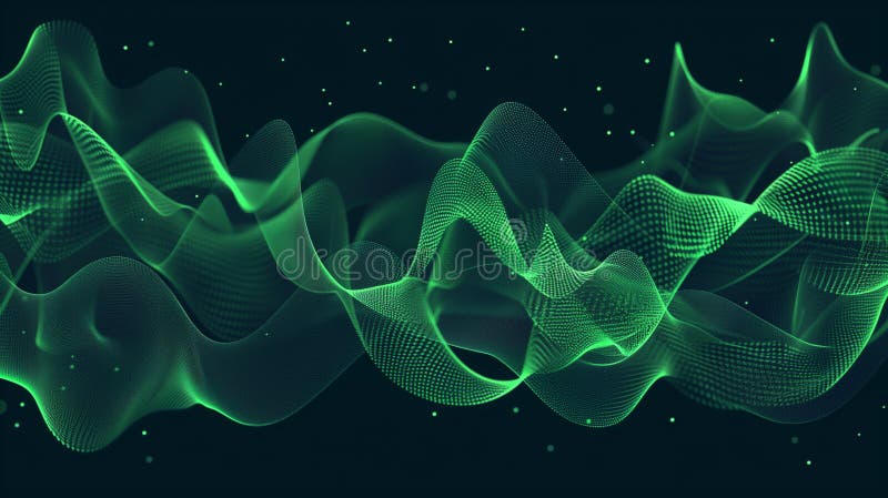 Green Abstract Digital Dot Technology Background Stock Illustration ...
