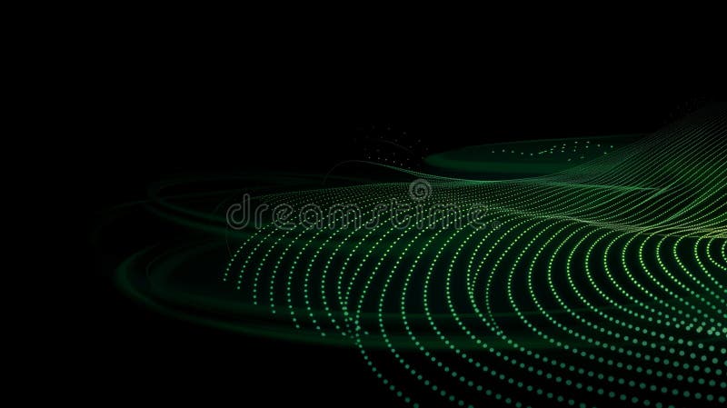 Green Abstract Digital Dot Technology Background Stock Illustration ...