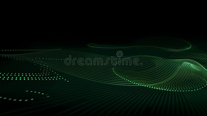 Green Abstract Digital Dot Technology Background Stock Illustration ...