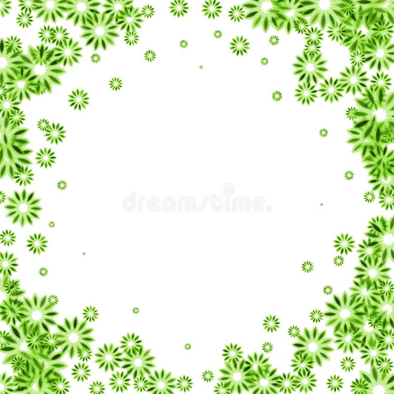 Green Abstract Floral Shapes on a White Background. Eps10 Stock Vector ...