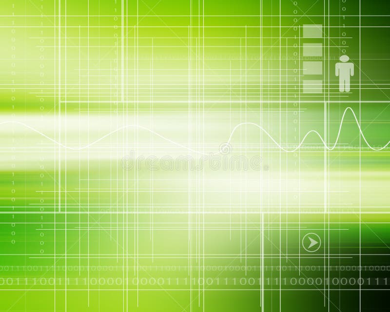 Green Abstract Futuristic Background Stock Illustration - Illustration ...