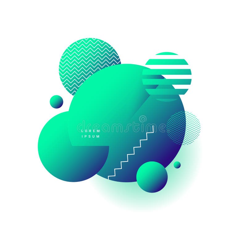 Green Abstract Geometric Dotted or Circle Shape Element. Stock ...