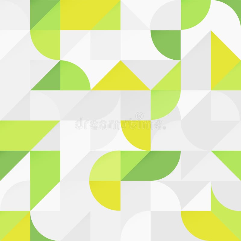 Green Abstract Geometric Shapes Background. Seamless Vector Stock ...