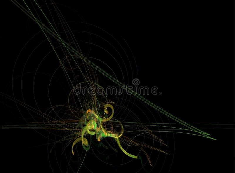 Green Abstract Graphic Pattern on Black Background Stock Vector ...